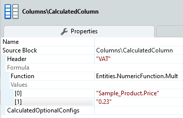 You can view this example implemented in the grid below. The column VAT represents the ...