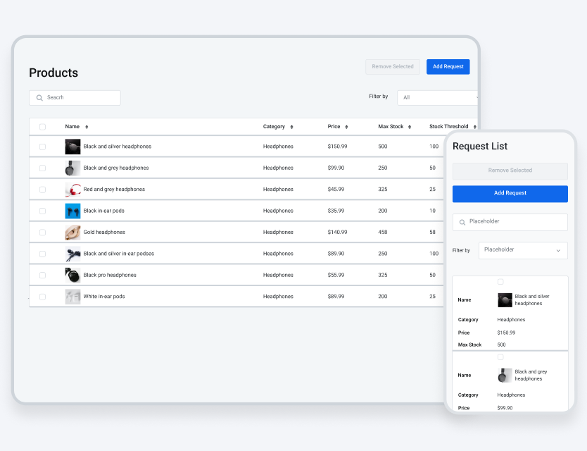 Bulk actions with filters